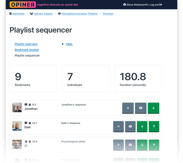 Opiner - drive change with video insight